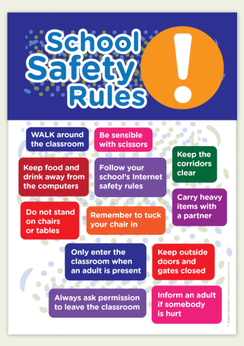 8 Safety rules at school for kids | safety rules for kids | Loving Parents